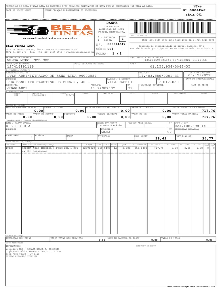 Bela Tintas 14506 - JVSR | PDF