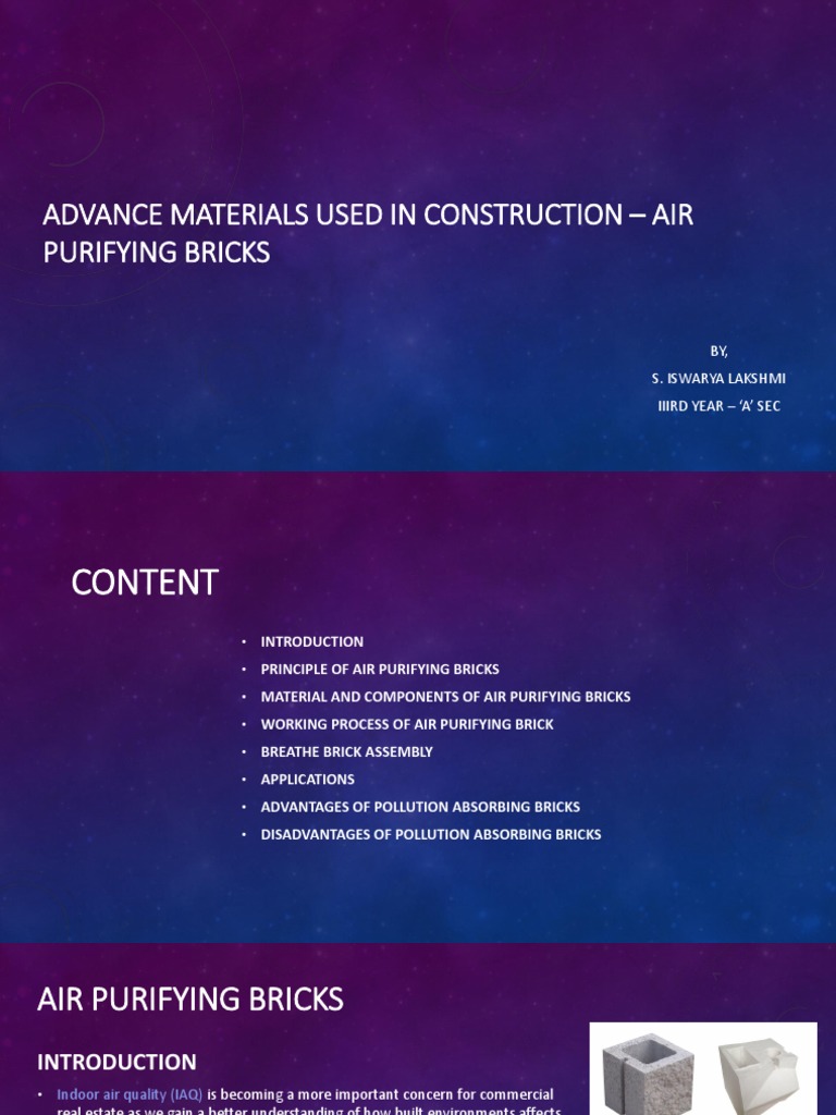 Air Purifying Bricks - S.iswarya Lakshmi | PDF | Filtration ... Air Purifying Bricks - S.iswarya Lakshmi | PDF | Filtration ...