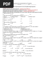 Worksheet On Joint and Combined Variation | PDF | Mechanics | Quantity