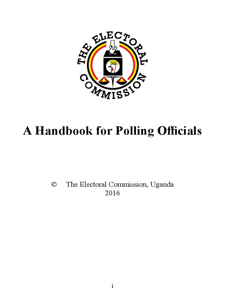 Handbook for Polling Officials Uganda | PDF | Voting | Polling Place