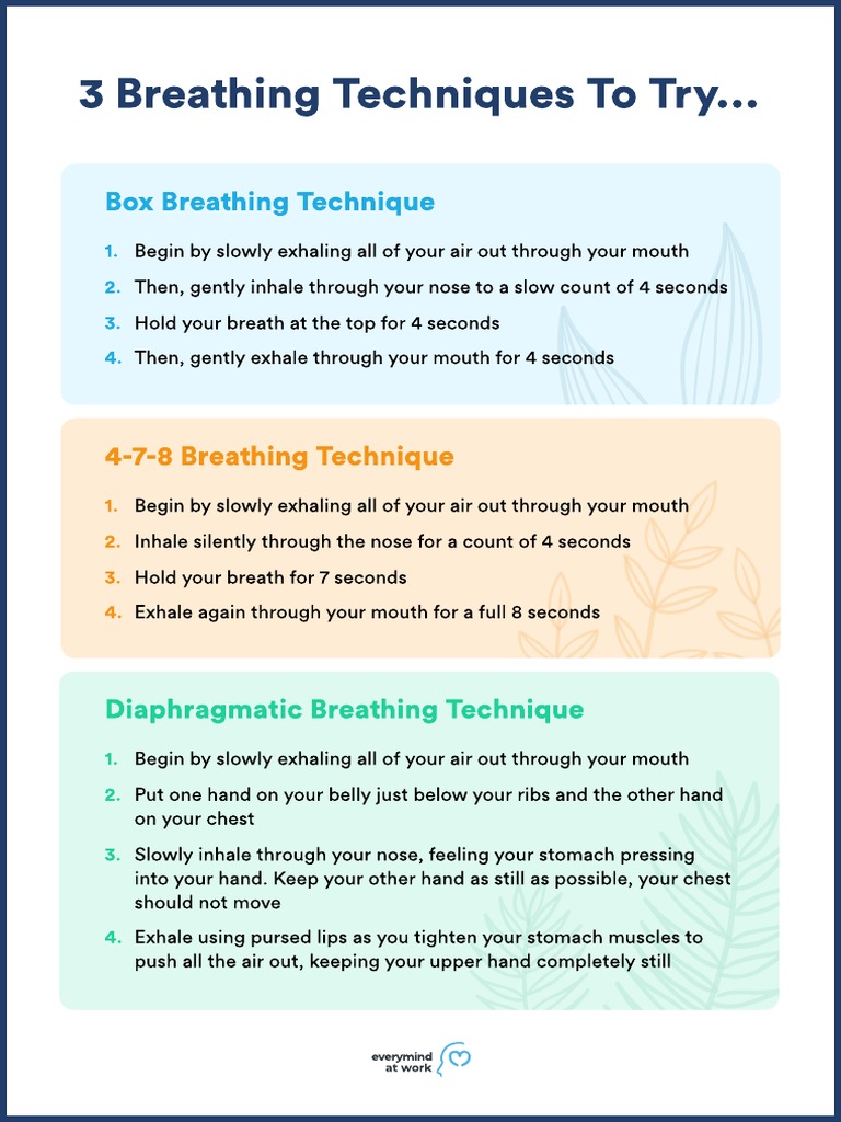 3 Breathing Techniques To Try | PDF