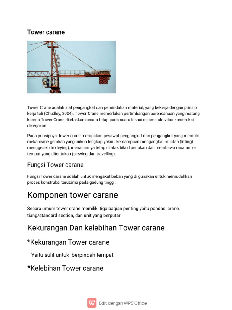 Tower Crane | PDF