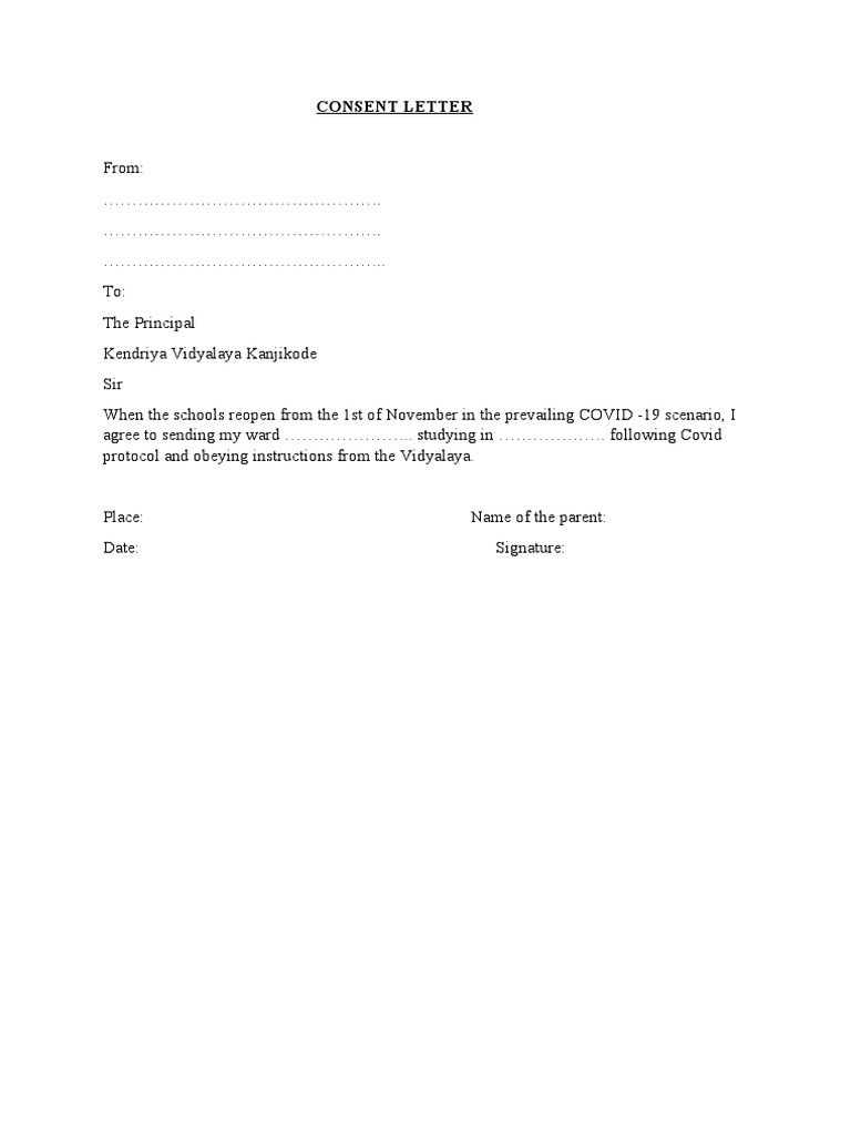 Consent Letter - English | PDF