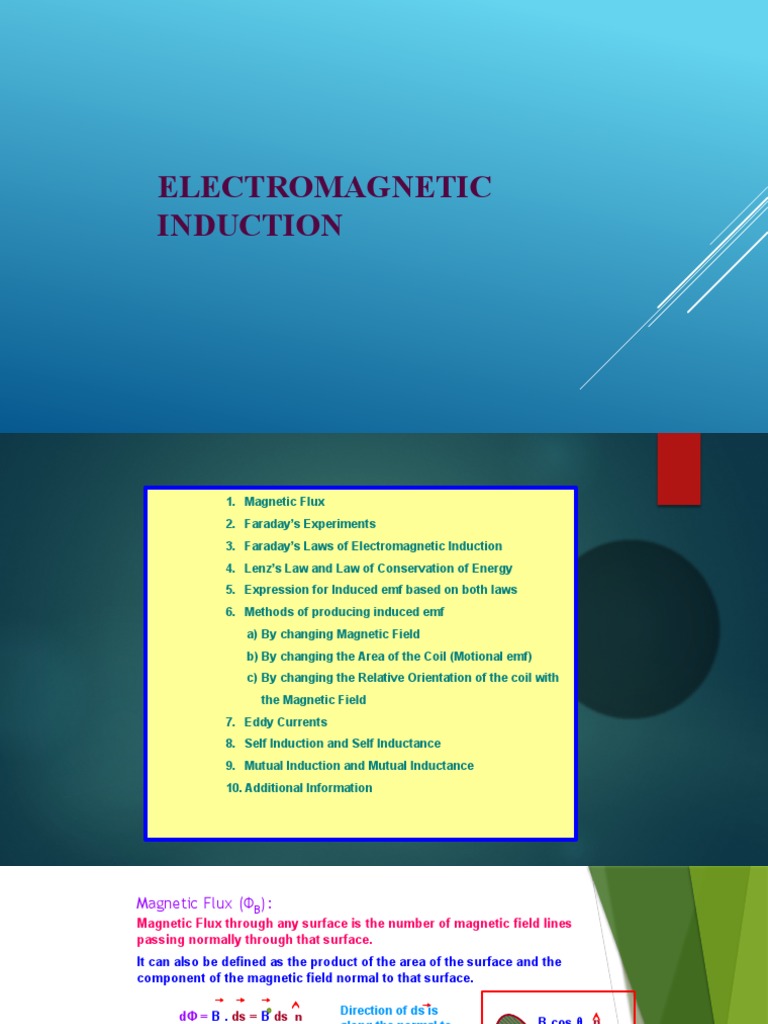 Electromagnetic Induction CH6 | PDF | Electromagnetic Induction | Inductance