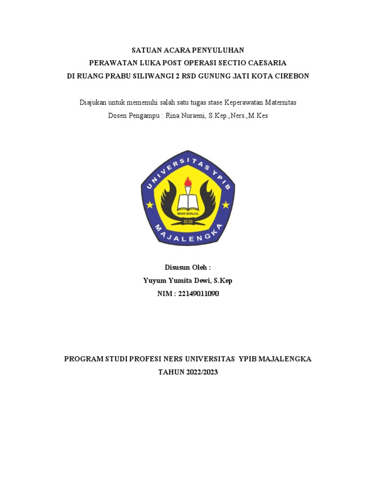 Perawatan Luka Pasca Operasi SC | PDF