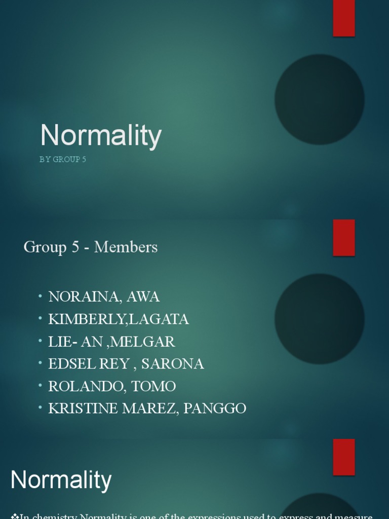 Normality - AWA GROUP | PDF