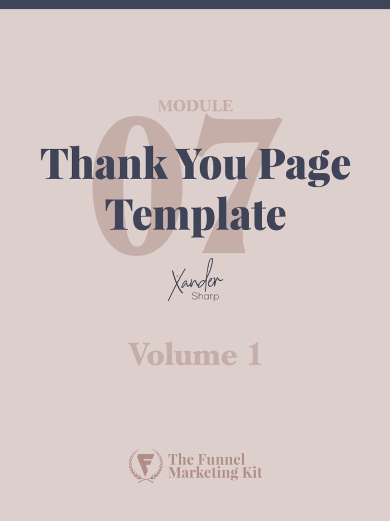 Thank You Page Template - Vol 1 | PDF | Career & Growth