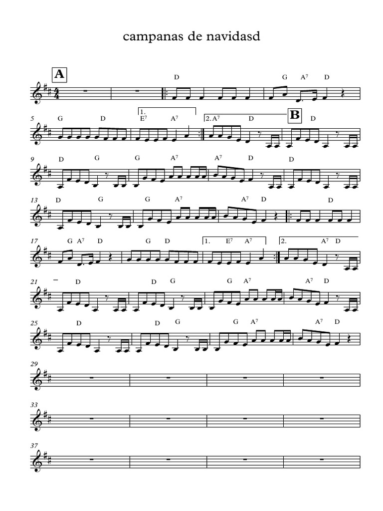 Campanas de Navidasd - Partitura Completa | PDF