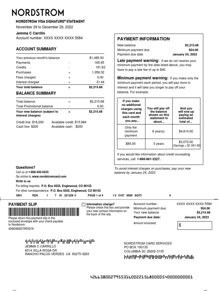 Statement - 12 29 2022 | PDF | Credit Card | Payments Statement - 12 29 2022 | PDF | Credit Card | Payments