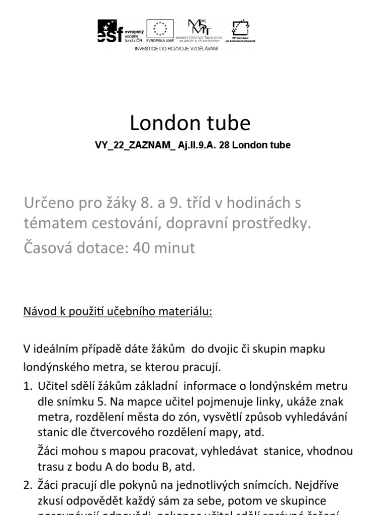 022 - London Tube | PDF