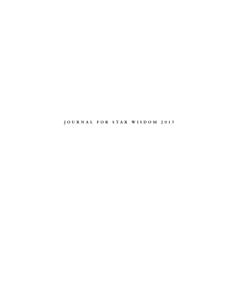 Journal For Star Wisdom 2015 | PDF | Zodiac | Astronomy