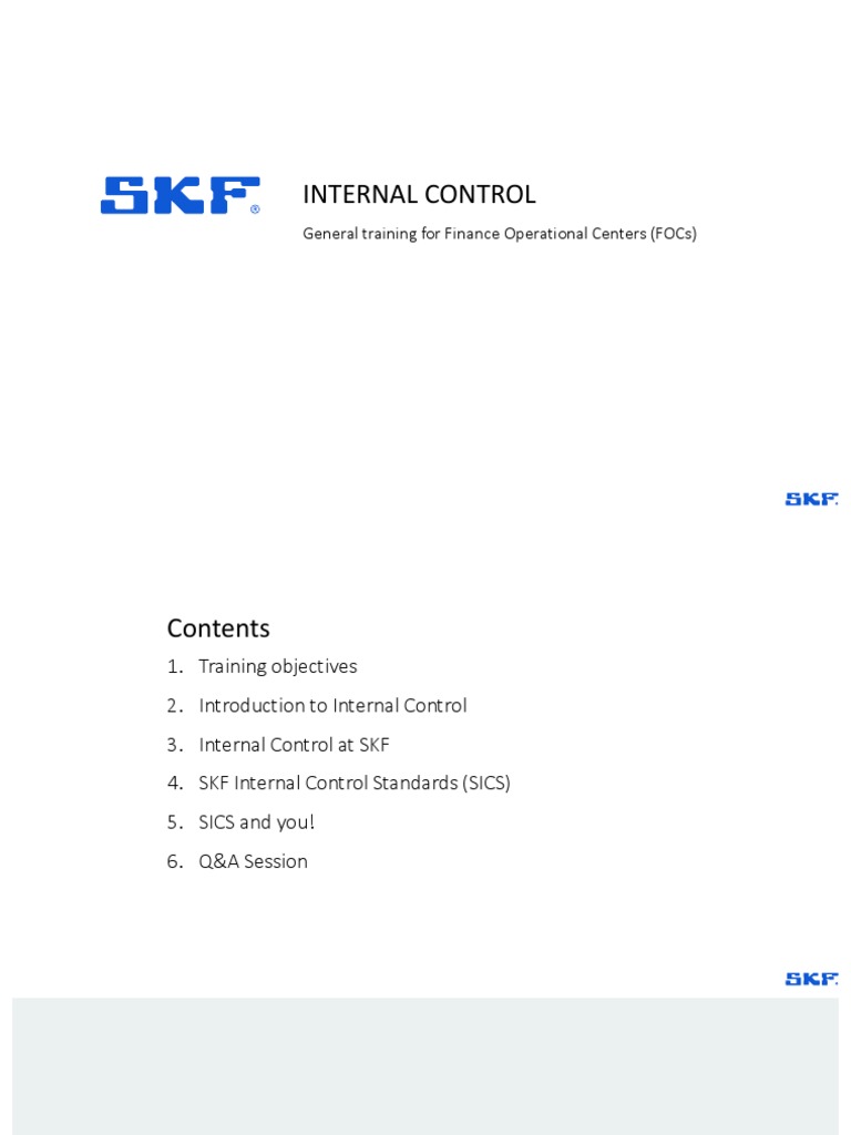 Internal Control Training Materials | PDF