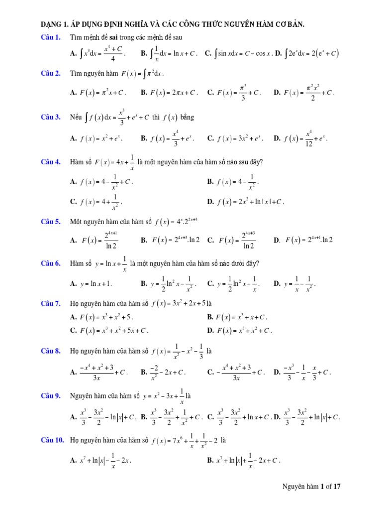 1 Nguyen Ham Cua Ham So | PDF
