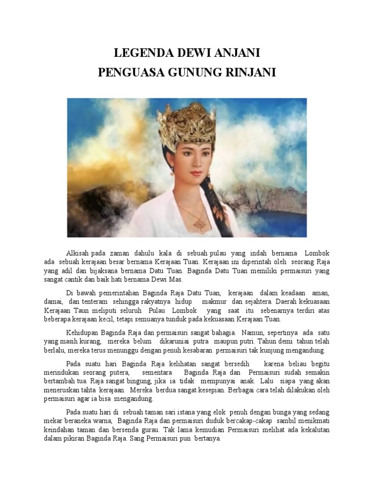 Legenda Dewi Anjani | PDF