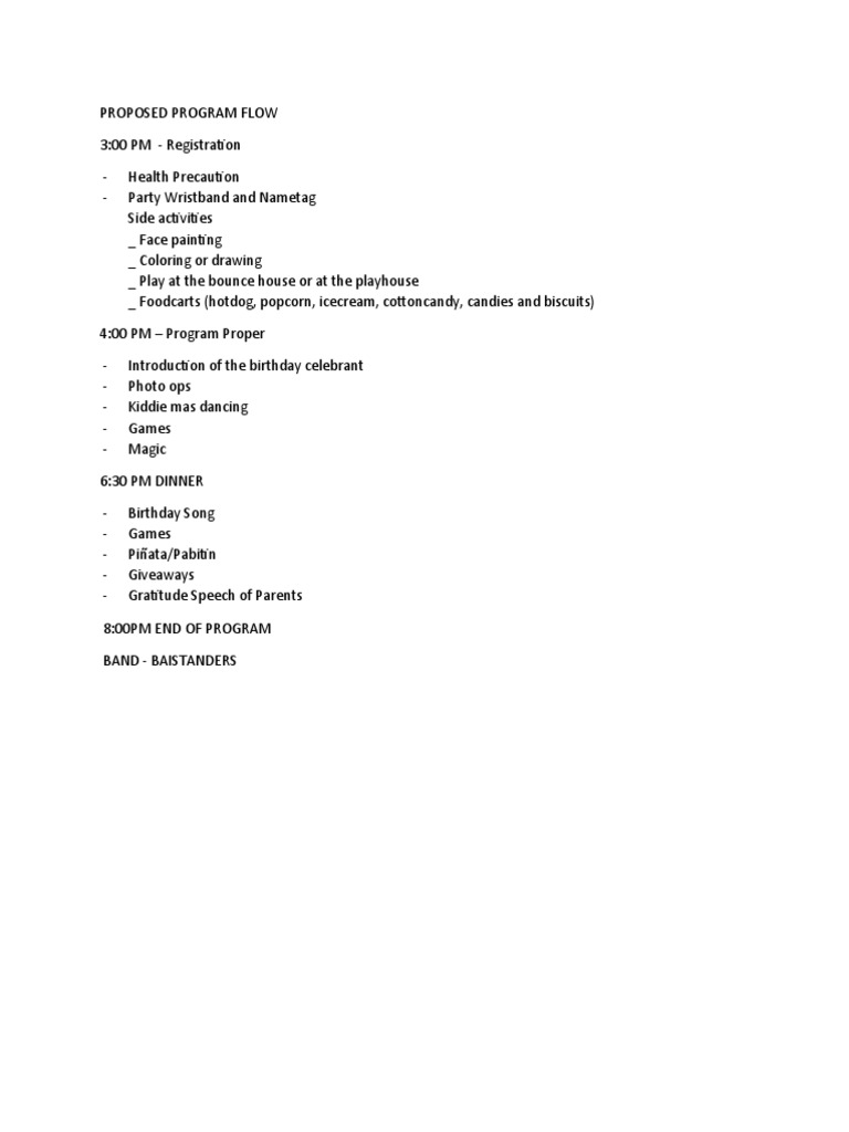 Proposed Program Flow | PDF