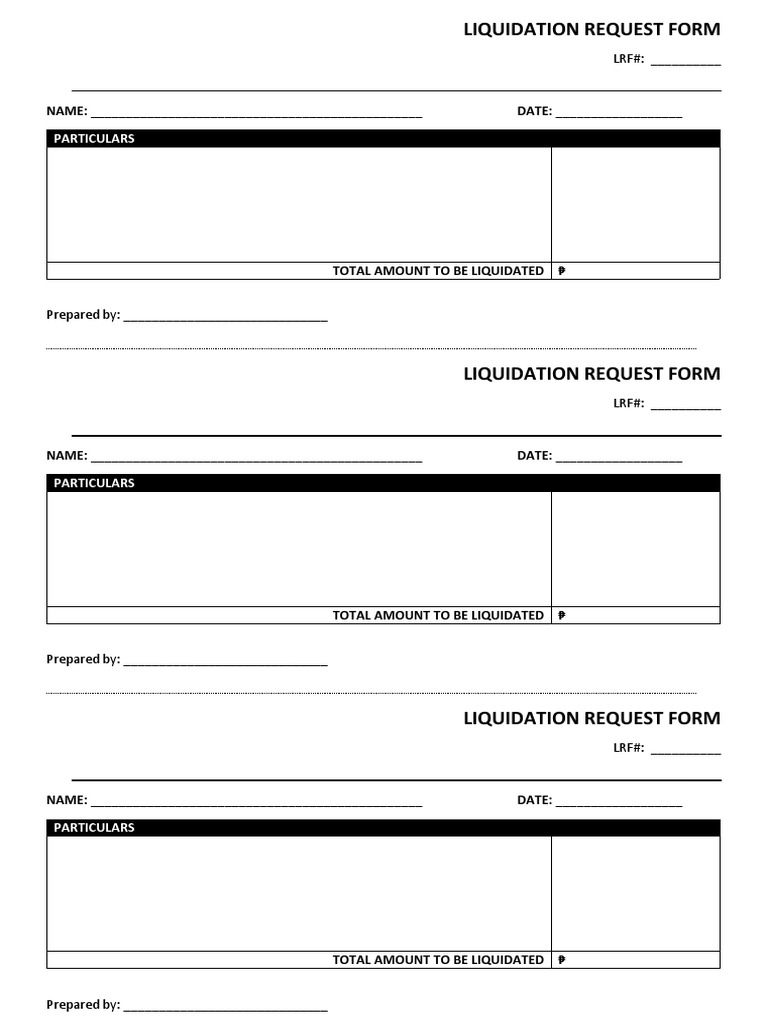 Liquidation Request Form | PDF