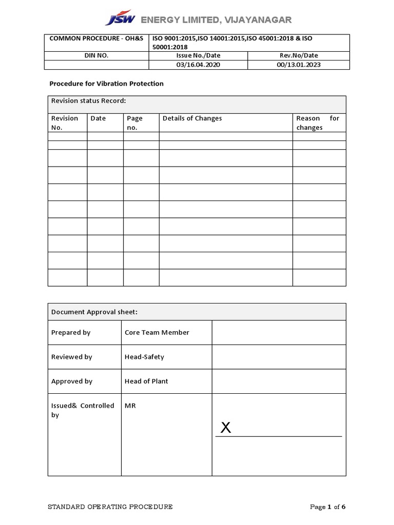 Vibration Procedure | PDF | Personal Protective Equipment | Risk