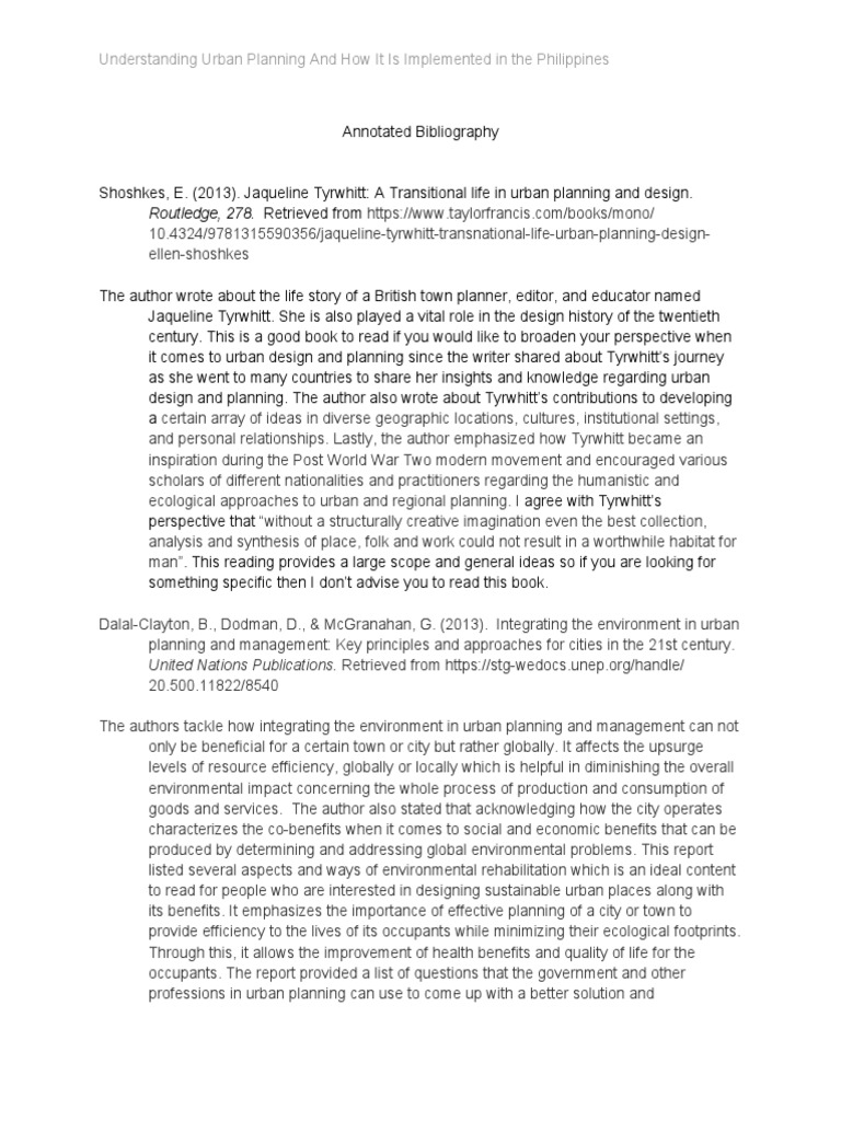 Annotated Bibliography | PDF | Urban Design | Urban Planning