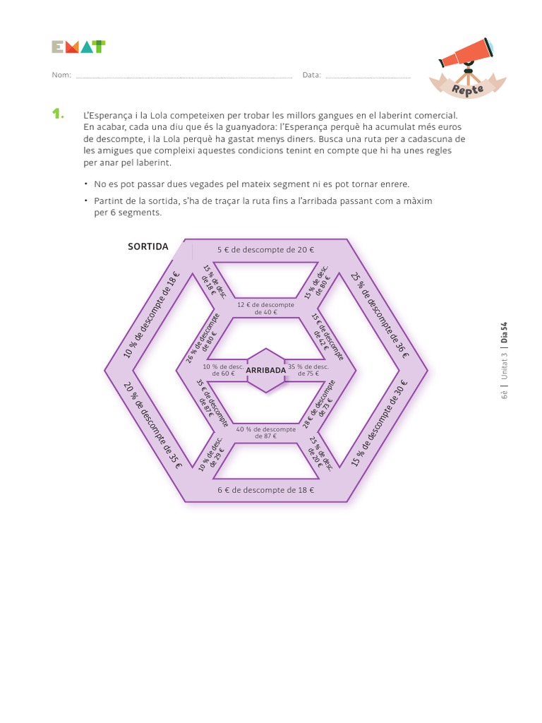 Repte D54 U3-CAT-EMAT6 | PDF