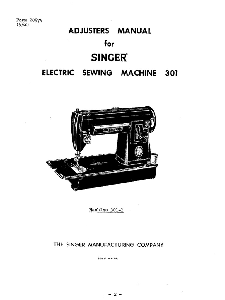 Singer 301 Service Manual | PDF