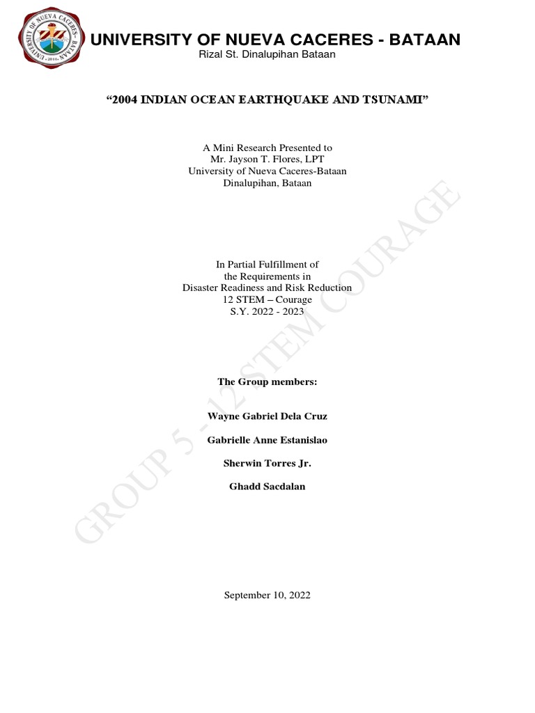 2004-Indian-Ocean-Earthquake-and-Tsunami | PDF | Tsunami | Earthquakes