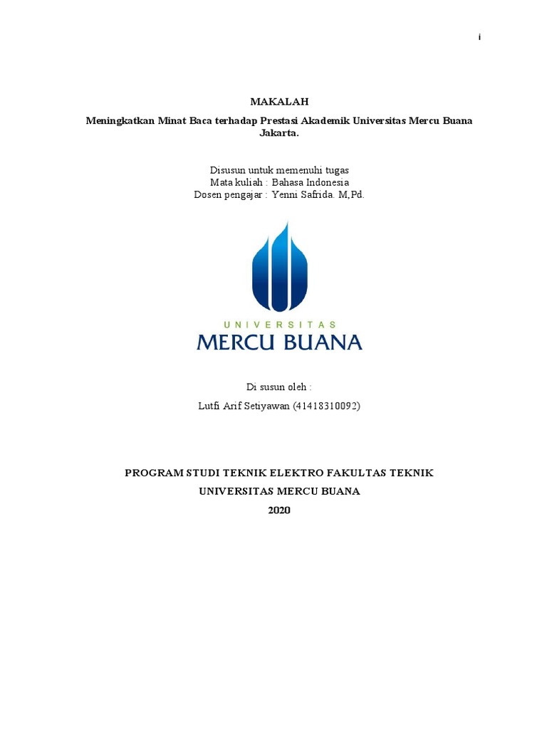 TB1 - Bindo - 41418310092 - LutfiArifS Revisi | PDF