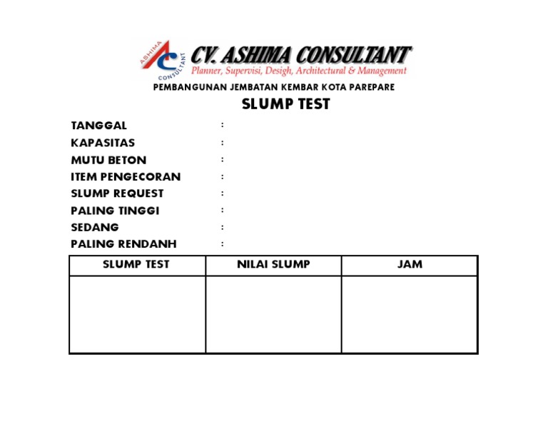 Format Slump Test | PDF