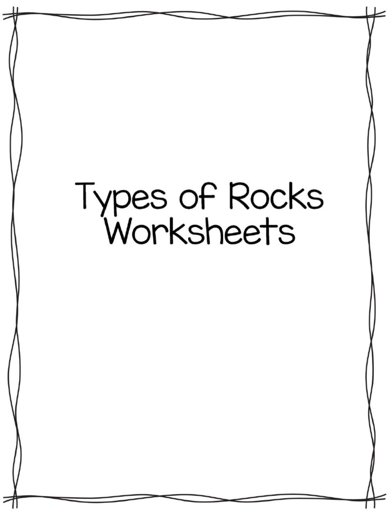Type of Rocks Worksheets A | PDF