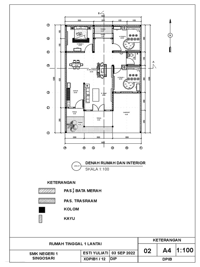 Contoh Denah Rumah Sederhana | PDF