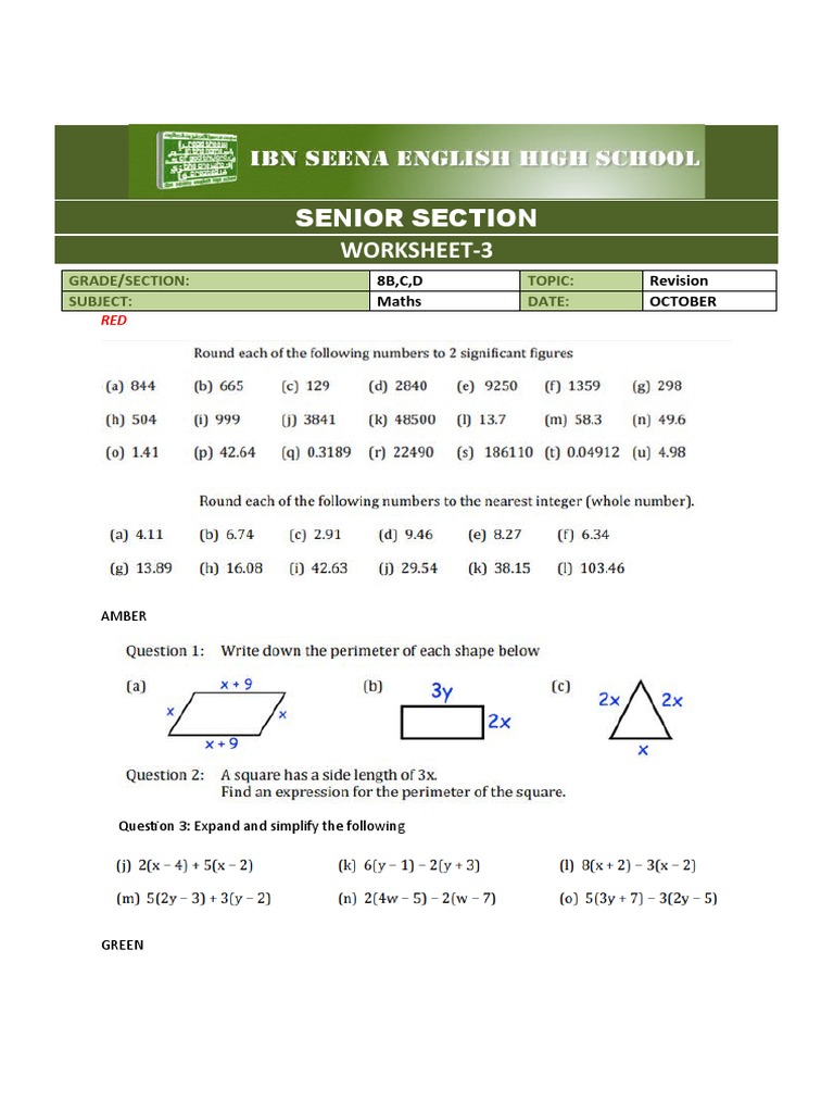 Weekly Worksheet | PDF