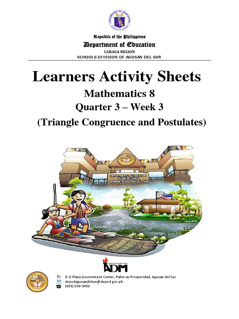 Math8 Q3 LAS Week-3-4 PDF | PDF | Triangle | Classical Geometry