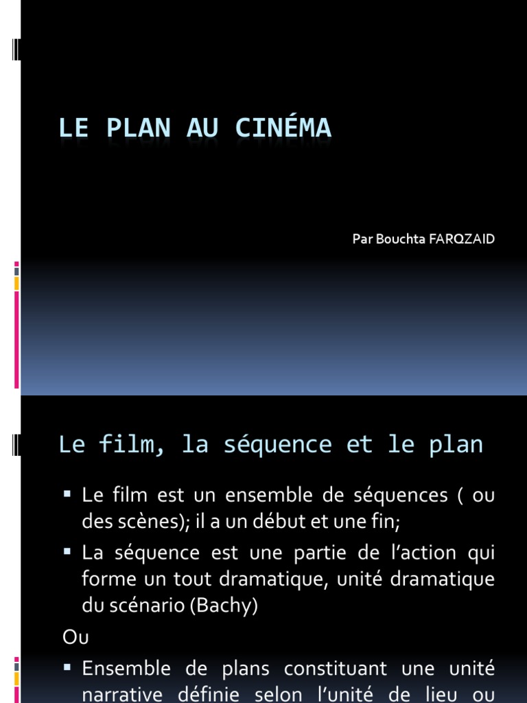 Types de Plans au Cinéma | PDF | Cinématographie