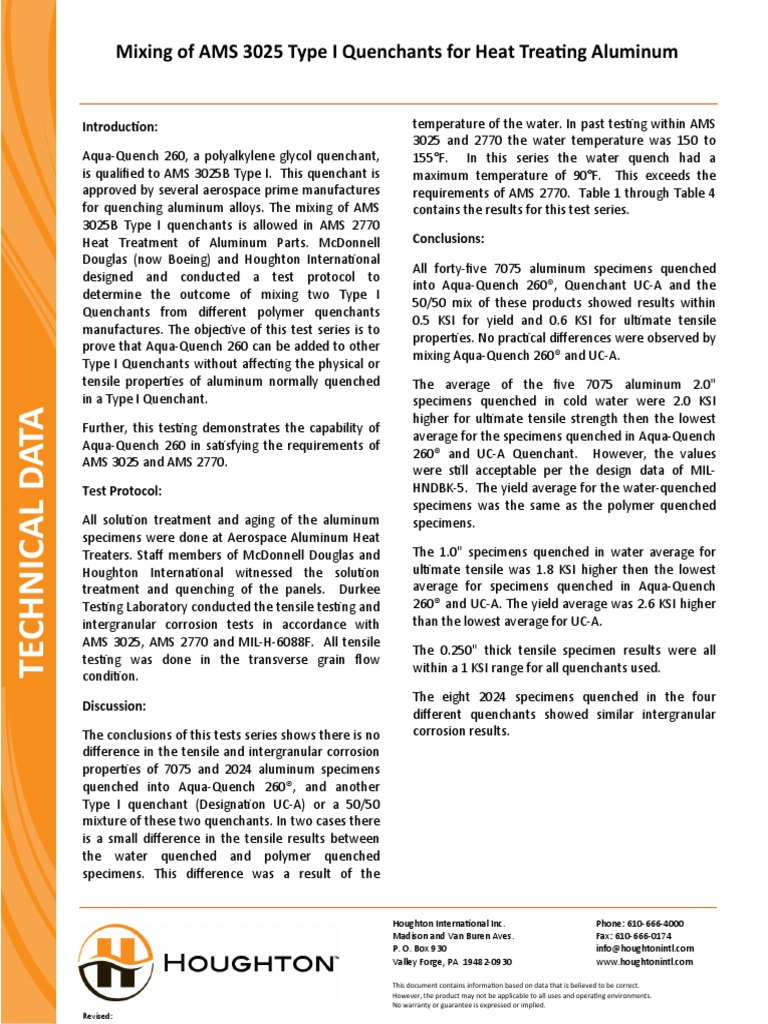 Mixing of Ams 3025 Type I | PDF | Ultimate Tensile Strength | Materials