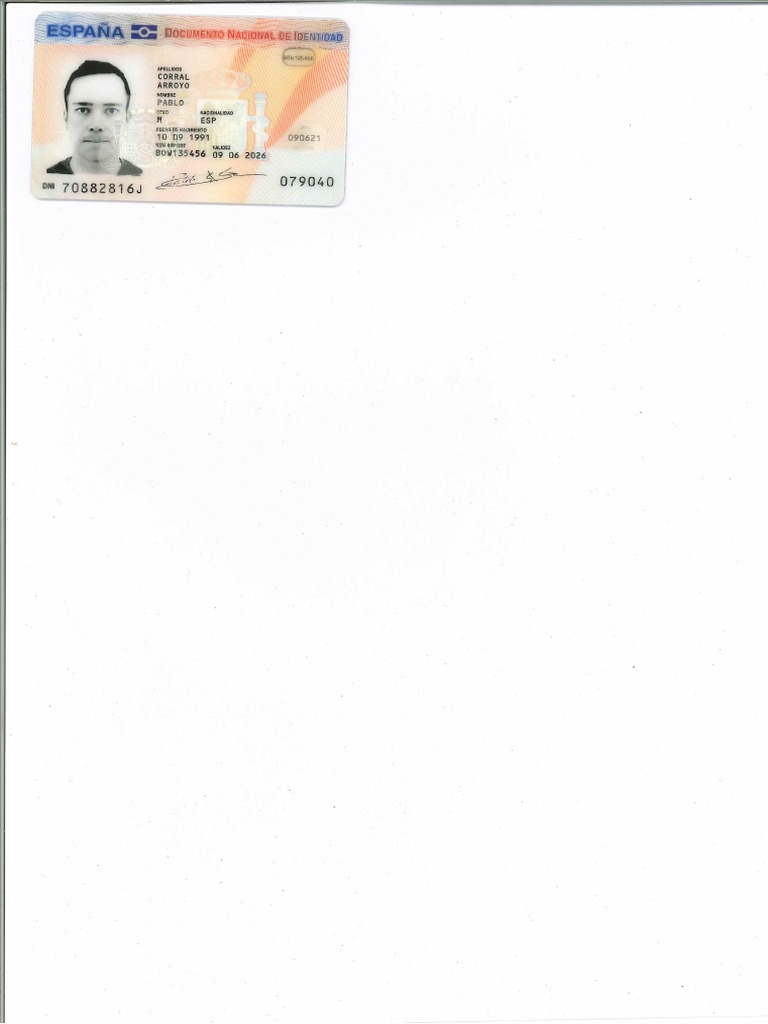 Ejemplo Dni Español | PDF