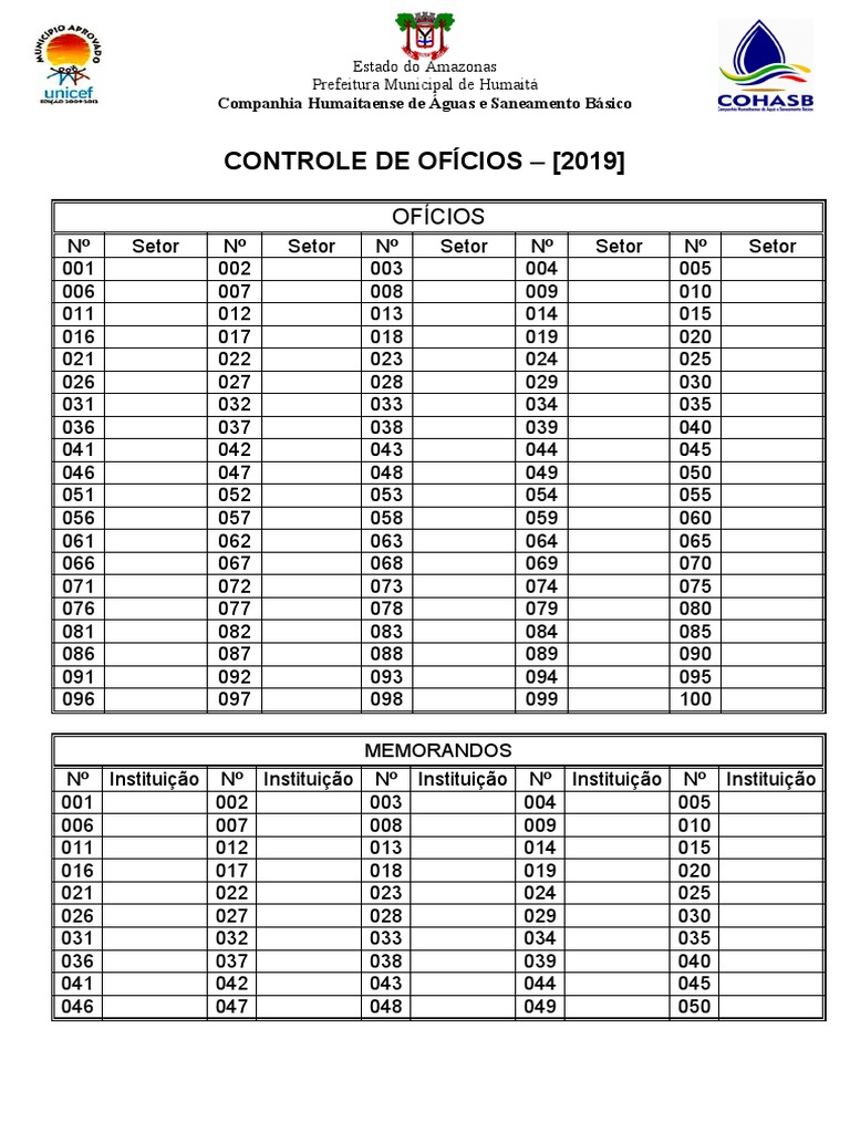 Controle Oficio 2018. | PDF