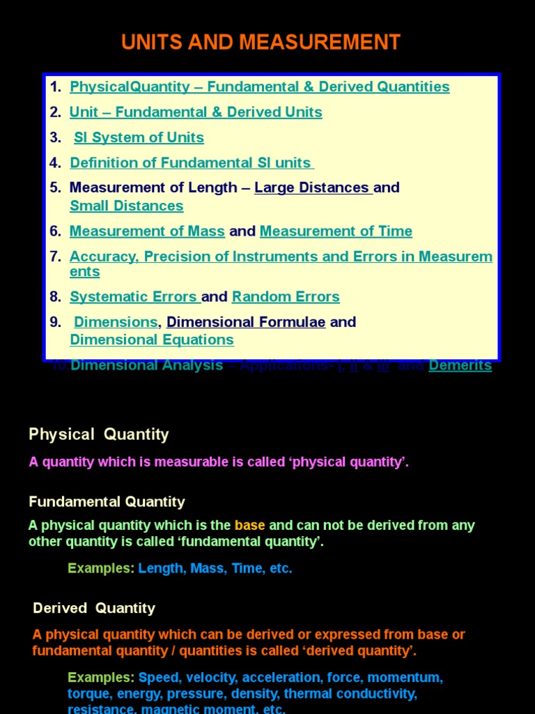 Physics: Units & Measurements Guide | PDF | Significant Figures | Observational Error