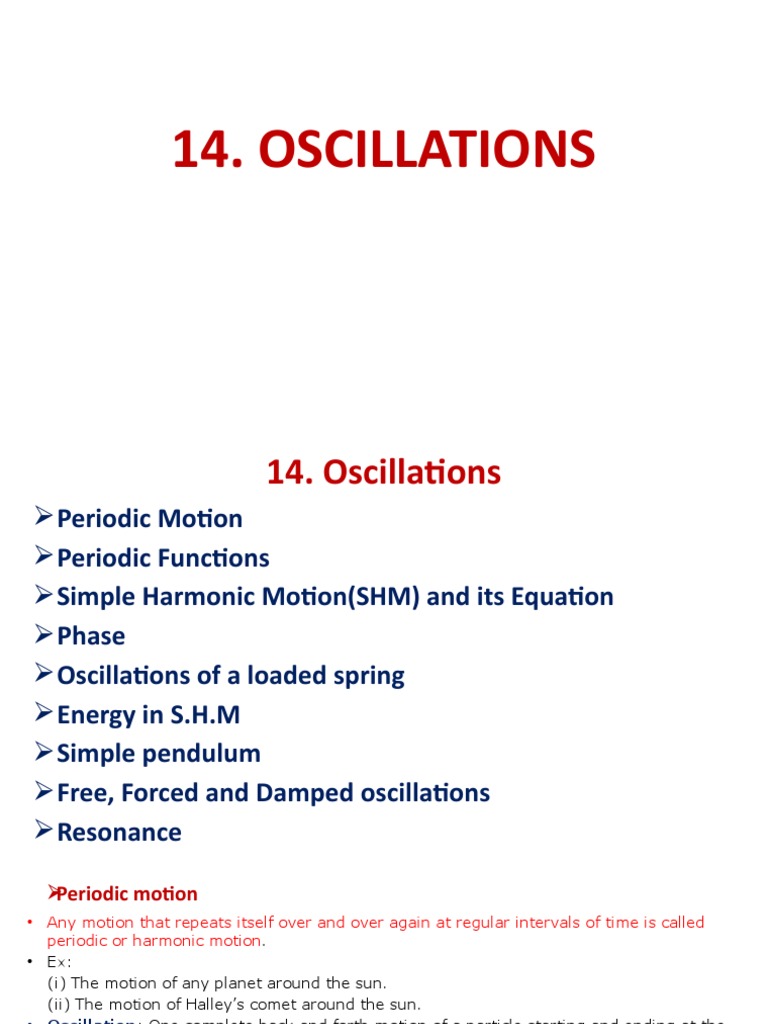 Oscillations CH14 | PDF | Oscillation | Resonance