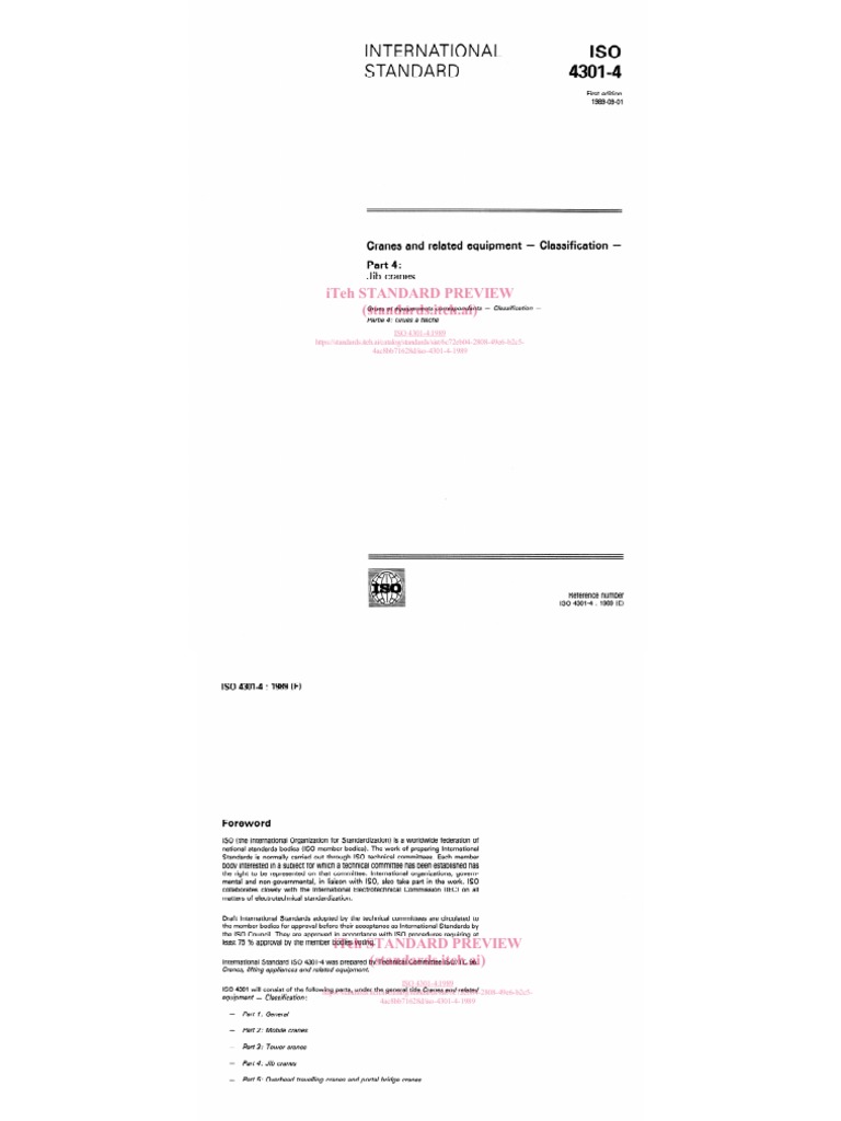 Iso 4301 4 1989 | PDF