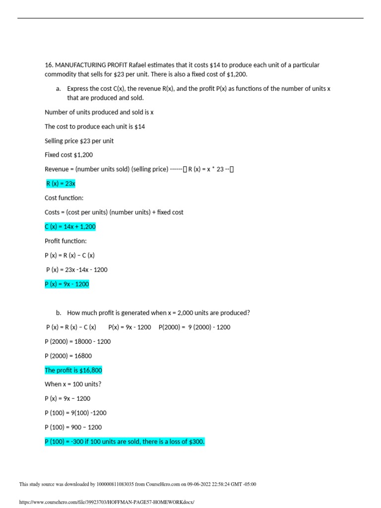 Hoffman Page57 Homework | PDF