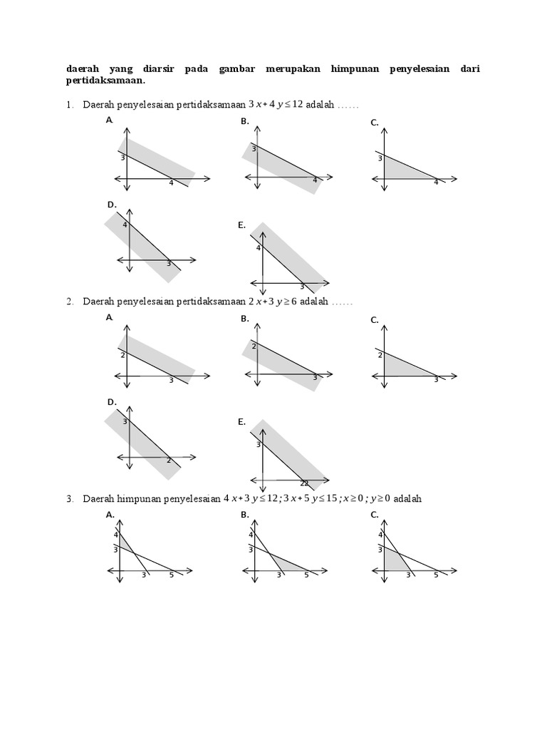 Soal Latihan Matematika Program Linear | PDF