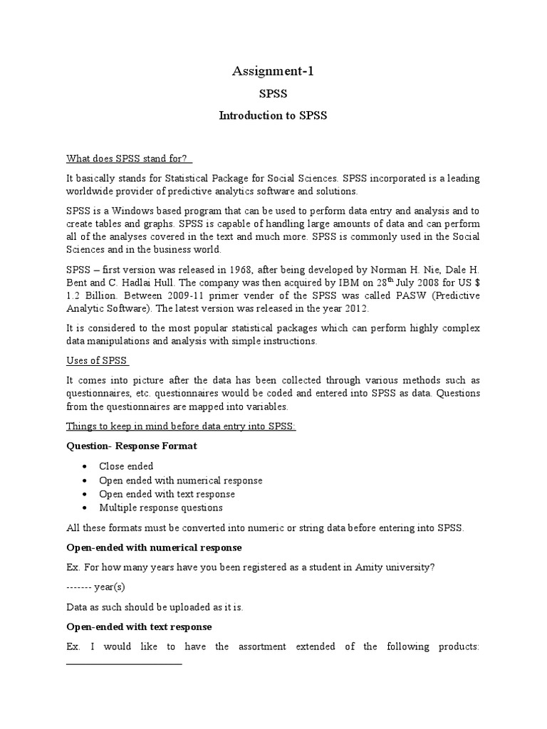 SPSS Assignment | PDF | Spss | Computer File