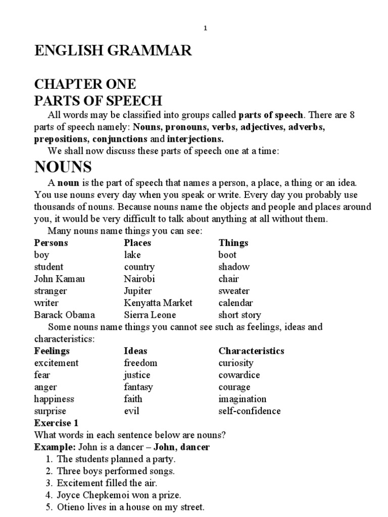 English Notes Form 1-4 Booklet Finalesty | PDF | Pronoun | Grammatical ...