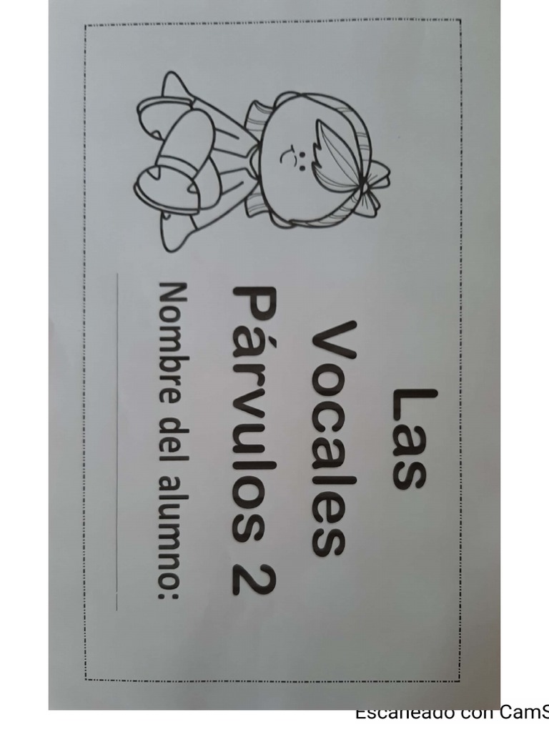 Folleto de Vocales. Párvulos 2 | PDF