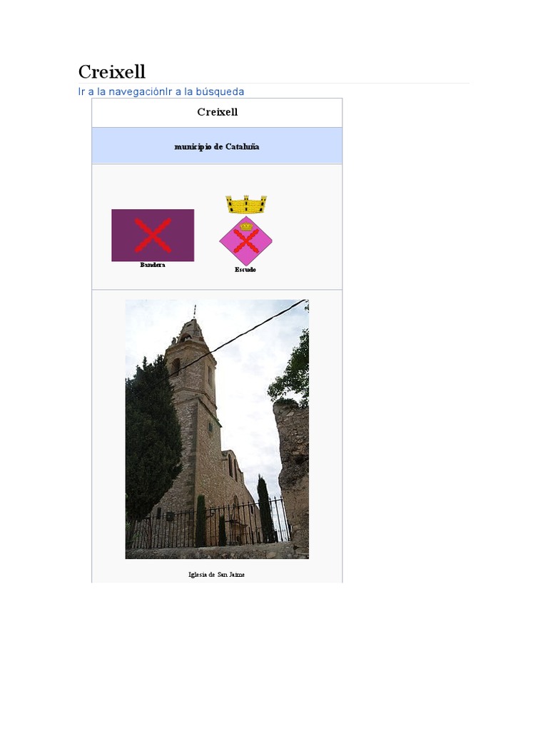 Creixell: Municipio de Tarragona y su historia | PDF | Cataluña
