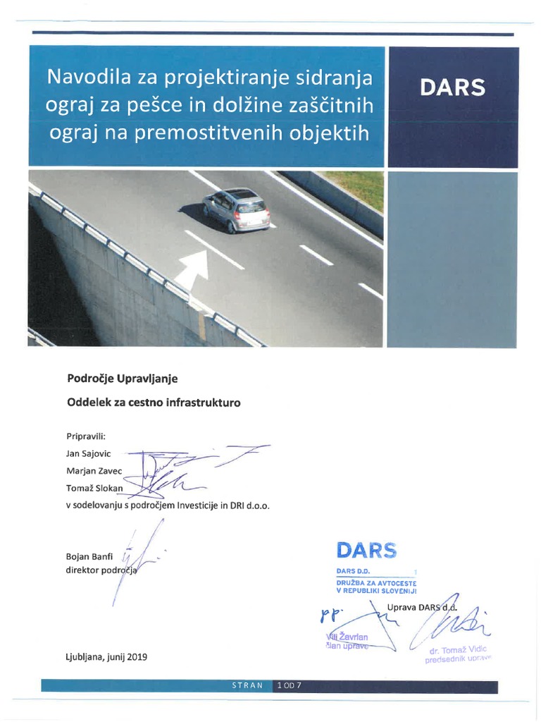 Navodila 02 Za Projektiranje Sidranja Ograj Za Pešce in Dolžine ...