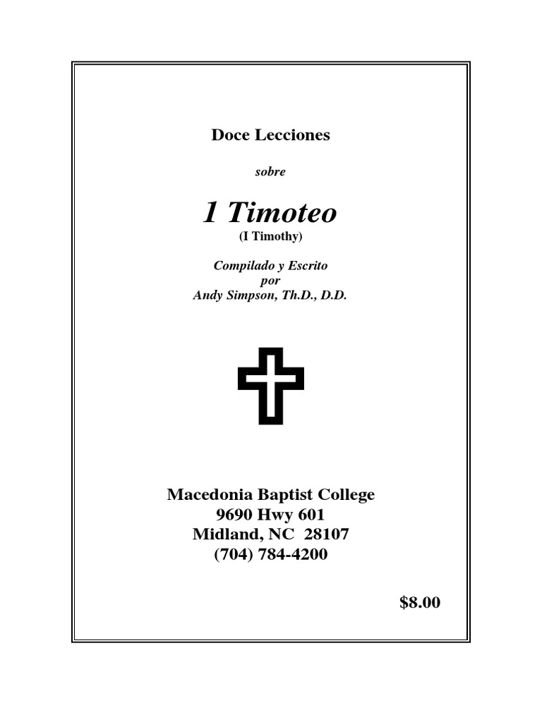 1TIMOTEO - I Timothy | PDF | Oración | Pablo el apóstol