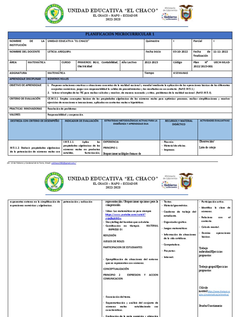 Planificacion DUA | PDF