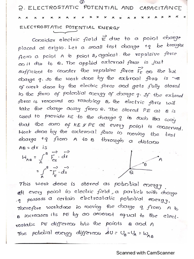 2.electrostatic Potential and Capacitanc | PDF
