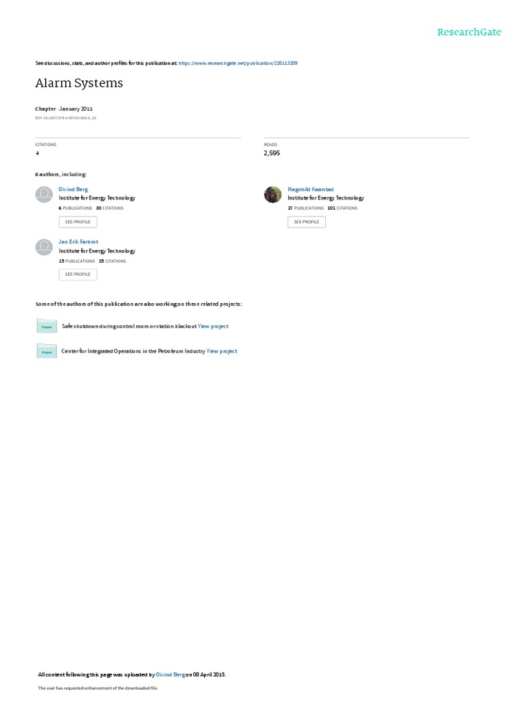 Alarm Systems | PDF | Usability | System