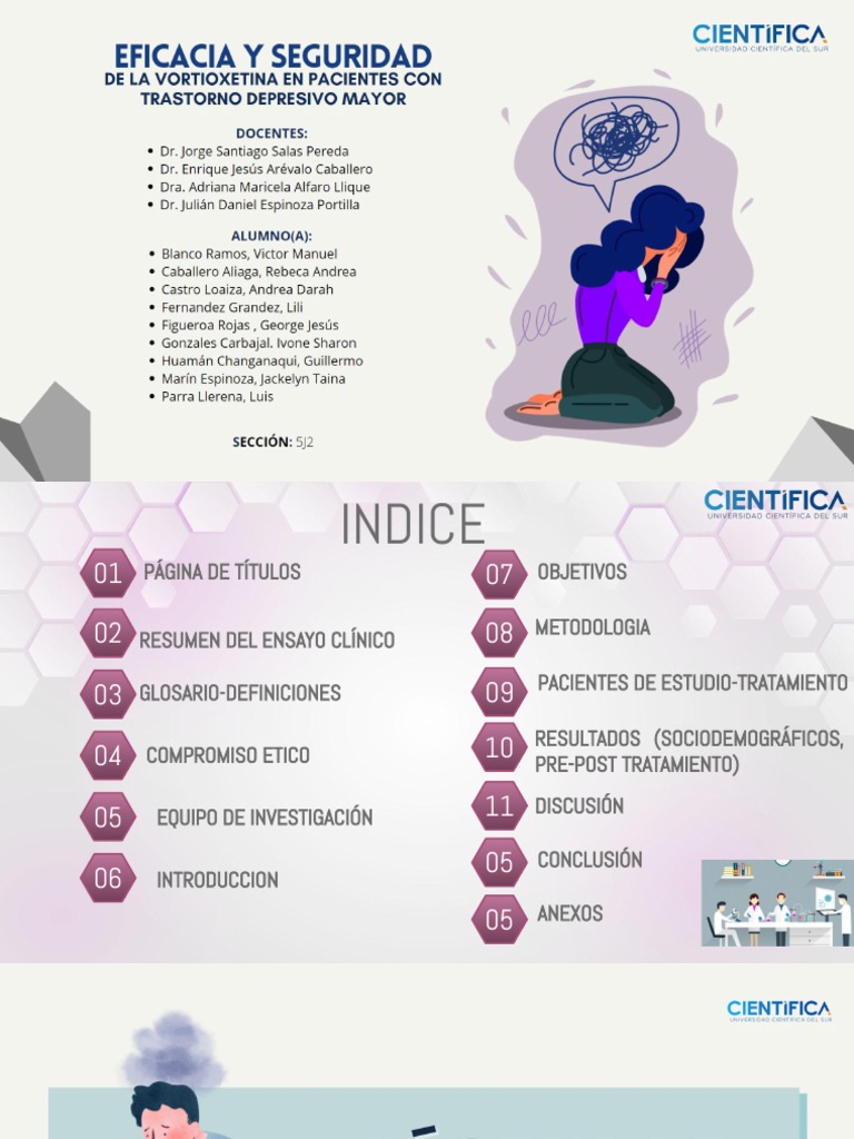 Eficacia y Seguridad de La Vortioxetina en Pacientes Con Trastorno ...